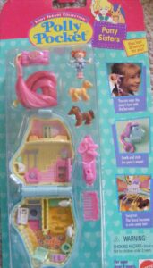 polly pocket vintage pony sisters compact (1995) bluebird