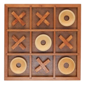 we games tic-tac-toe wooden board game