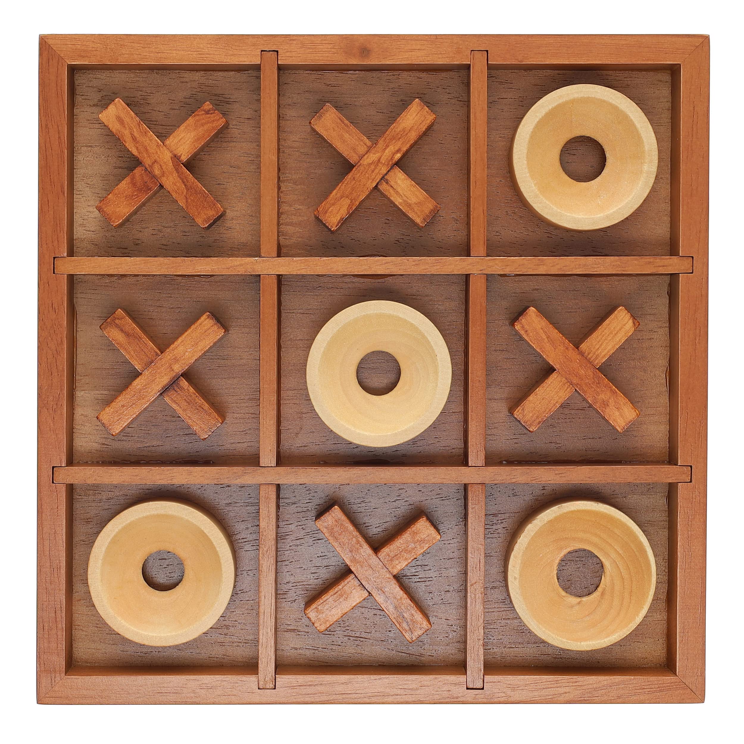 WE Games Tic-tac-Toe Wooden Board Game