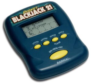 pocket blackjack 21 electronic handheld game (1997 edition)