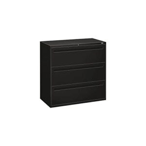 HON 793LP 700 Series Three-Drawer Lateral File, 42w x 19-1/4d, Black