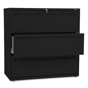 hon 793lp 700 series three-drawer lateral file, 42w x 19-1/4d, black