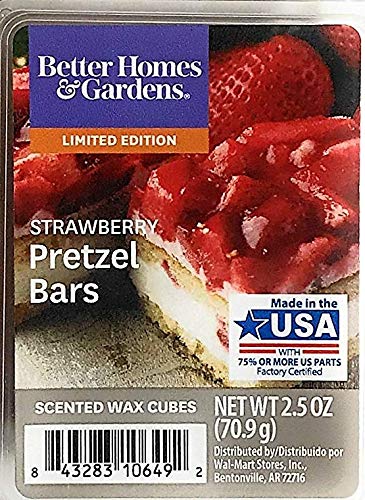 Better Homes & Gardens Scented Wax Cubes, 2.5 oz (Strawberry Pretzel Bars, 2.5 Oz)