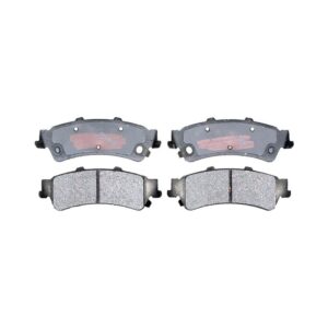 acdelco silver 14d792ch (19286100) ceramic rear disc brake pad set with hardware