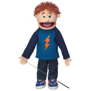 25" tommy, peach boy, full body, ventriloquist style puppet