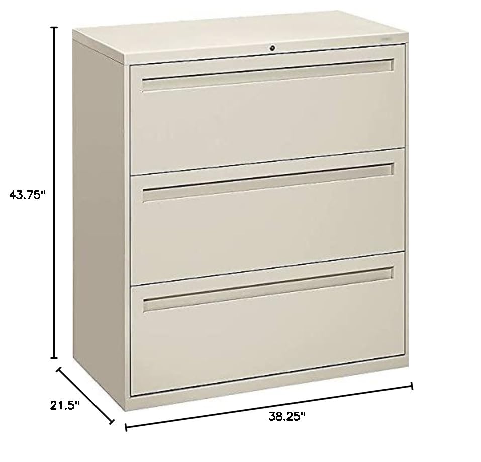 HON 783LQ 700 Series Three-Drawer Lateral File, 36w x 19-1/4d, Light Gray