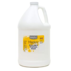 handy art little masters tempera paint, 1 gallon (pack of 1), white 128 fl oz