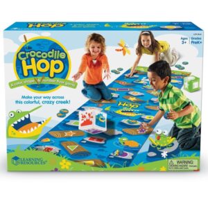 Learning Resources Crocodile Hop Floor Game - Ages 3+ Indoor Games for Toddlers, Gross Motor Skills Toys for Kids, Preschool Learning Activities