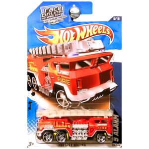 hot wheels 2011 5 alarm fire truck hw city works 178/244 red