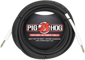 pig hog ph25 high performance 8mm 1/4" guitar instrument cable, 25 feet