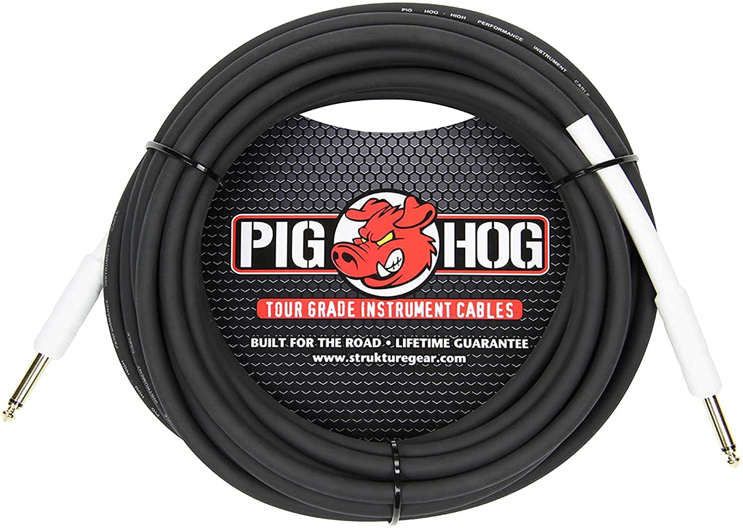 Pig Hog PH25 High Performance 8mm 1/4" Guitar Instrument Cable, 25 Feet