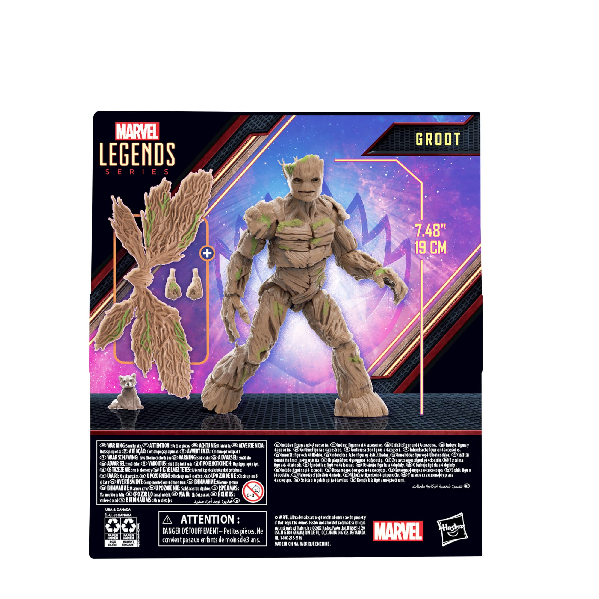 Marvel Legends Series Groot, Guardians of The Galaxy Vol.3 6-Inch Collectible Action Figures,Toys for Ages 4 and Up