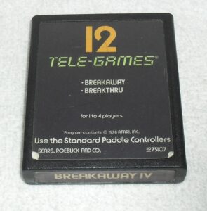 sears tele-games breakaway iv atari 2600 cartridge and instructions