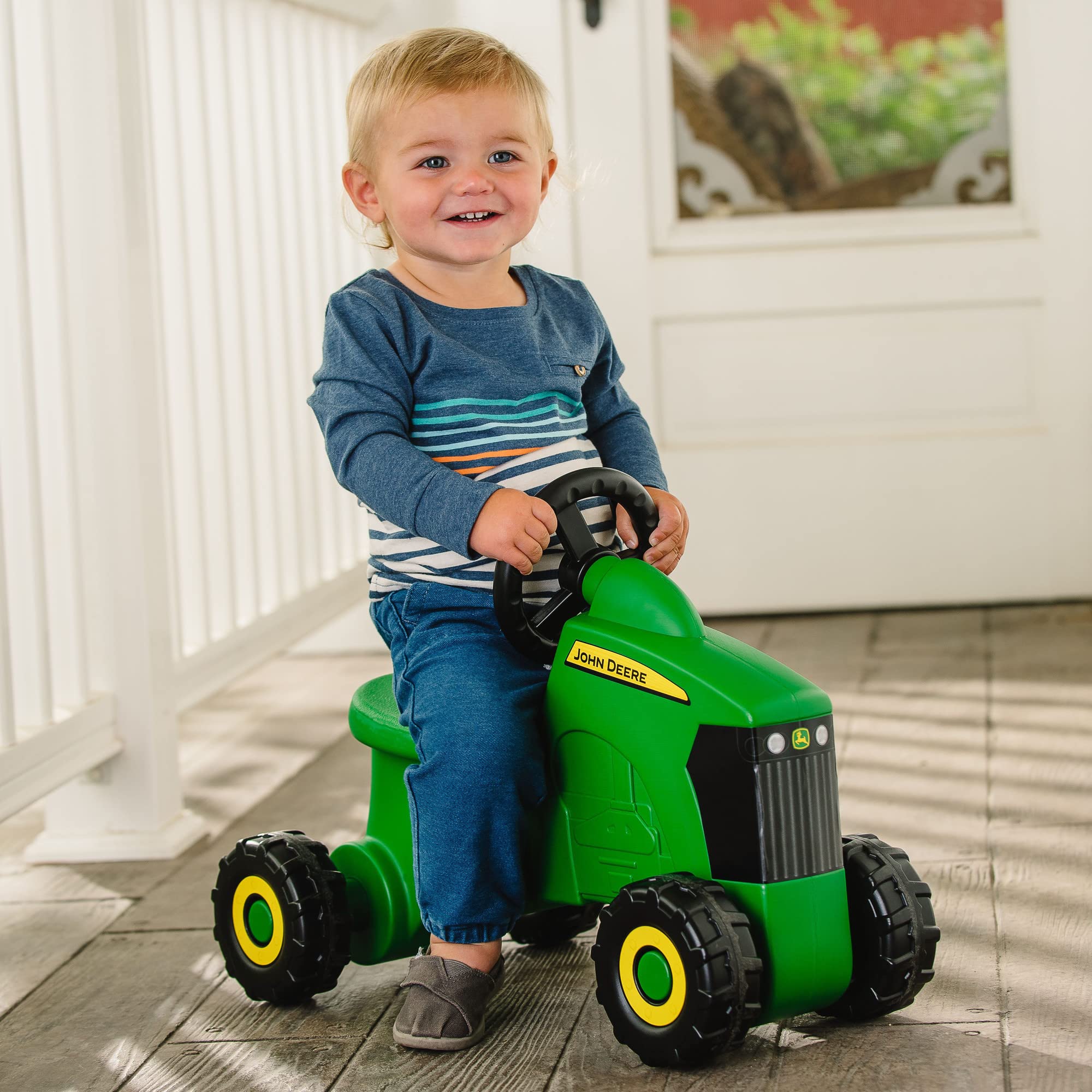 John Deere Sit 'N Scoot Activity Tractor Toy - John Deere Tractor - Ride On Toys - 20 x 9.8 x 16.15 inches - Toddler Toys Ages 2 Years and Up