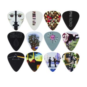 perri's leathers ltd - guitar picks - celluloid - pink floyd - dark side of the moon - official licensed product - medium 0.71mm - 12 pack - for acoustic/bass/electric - made in canada (lp12-pf1)