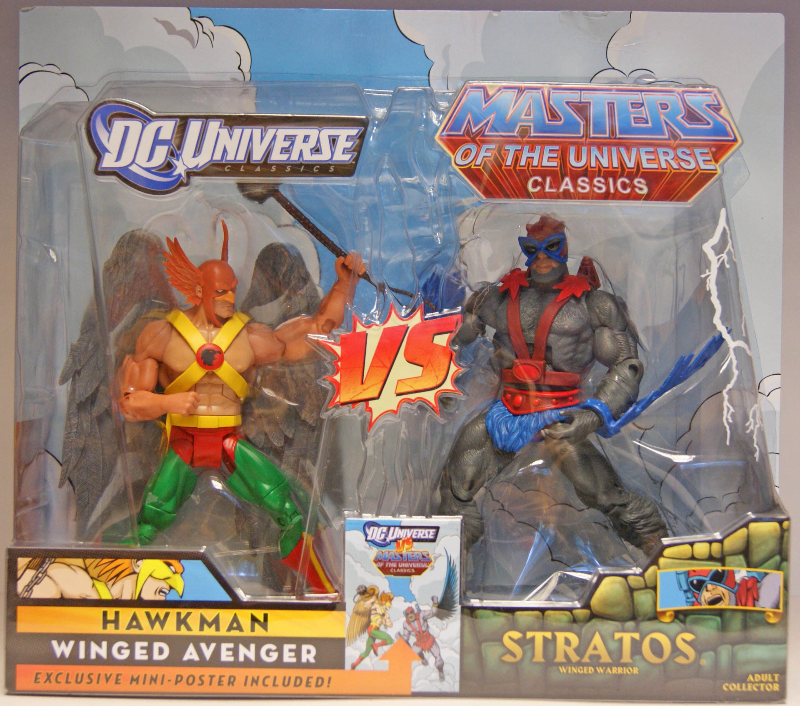 DC Universe Masters of the Universe Classics Exclusive Action Figure 2Pack Hawkman vs. Stratos