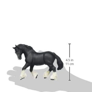 Papo - Hand-Painted - Figurine - Horses,Foals and Ponies - Black Shire Horse Figure-51517 - Collectible - for Children - Suitable for Boys and Girls - from 3 Years Old