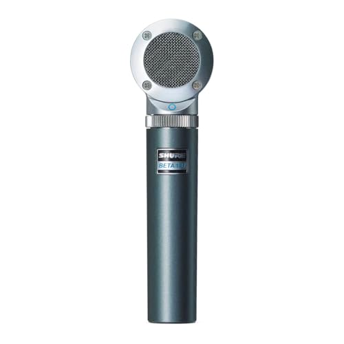 Shure BETA 181/BI Ultra-Compact Small-Diaphragm Side-Address Versatile Condenser Microphone for Instruments with Interchangeable Polar Pattern Capsule Options, 3-pin XLR Connector - Bidirectional