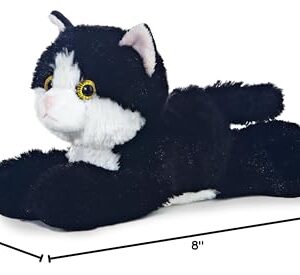 Aurora® Adorable Mini Flopsie™ Maynard™ Stuffed Animal - Playful Ease - Timeless Companions - Black 8 Inches