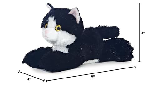 Aurora® Adorable Mini Flopsie™ Maynard™ Stuffed Animal - Playful Ease - Timeless Companions - Black 8 Inches