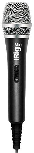 IK Multimedia iRig Mic Handheld Condenser Microphone for Mobile Devices, Metal Housing, 3.5mm Jack for iPhone, iPad, iPod Touch, and Android Devices Plus Headphone Output