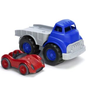 Green Toys Flat Bed Truck Blue/Grey & Race Car Red, 12 months - 6 years