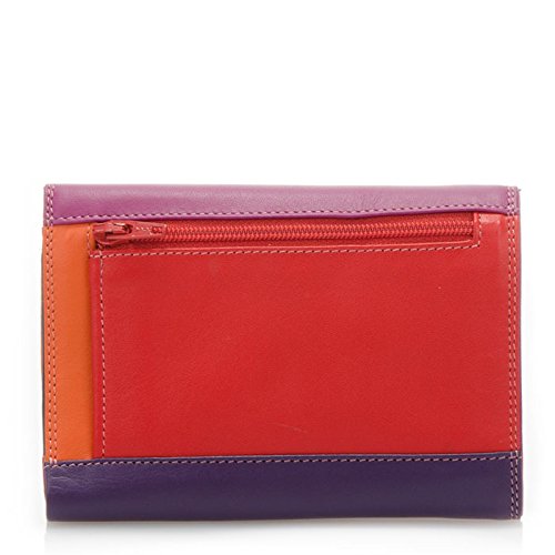 mywalit Double-Flap Wallet Leather Purse | 6 Credit Card Slots | ID Window, Coin Pockets & Pen | Sangria Multi | Classy & Compact Accessory for Men & Women | Perfect for Everyday Use