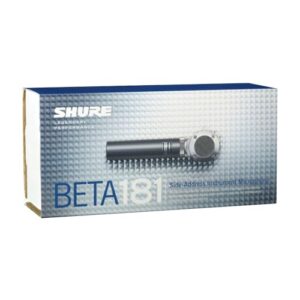 Shure BETA 181/BI Ultra-Compact Small-Diaphragm Side-Address Versatile Condenser Microphone for Instruments with Interchangeable Polar Pattern Capsule Options, 3-pin XLR Connector - Bidirectional