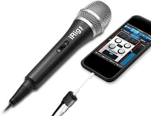 IK Multimedia iRig Mic Handheld Condenser Microphone for Mobile Devices, Metal Housing, 3.5mm Jack for iPhone, iPad, iPod Touch, and Android Devices Plus Headphone Output