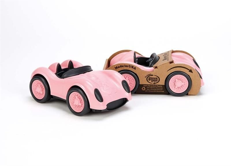 Green Toys Race Car, Pink - Pretend Play, Motor Skills, Kids Toy Vehicle. No BPA, phthalates, PVC. Dishwasher Safe, Recycled Plastic, Made in USA.