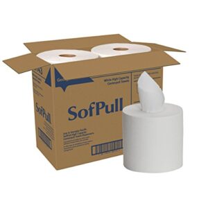 sofpull centerpull high-capacity paper towels by gp pro (georgia-pacific), 28143, white, 4 rolls per case, 567 towels per roll