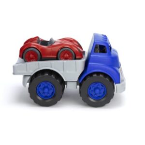 Green Toys Flat Bed Truck Blue/Grey & Race Car Red, 12 months - 6 years