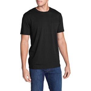 eddie bauer men's legend wash short-sleeve pocket t-shirt - classic fit, black x