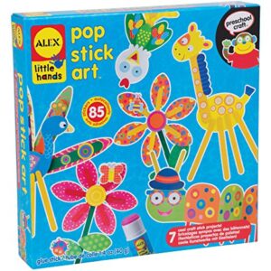 ALEX Toys Little Hands Pop Stick Art Craft Kit, Create Cute Animal and Flower Puppets, Allows Children to be Creative and Use their Imagination, For Ages 3 and up