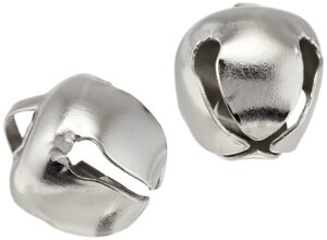 darice 144 piece, 1/2 inch silver jingle bells (10155-19)