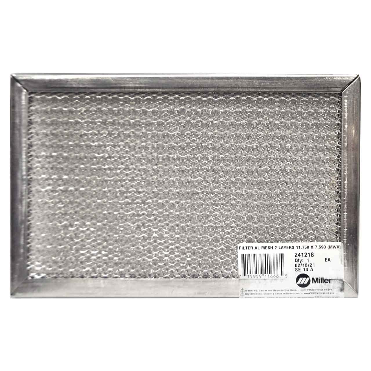 Miller 241218 Filter, Al Mesh 2 Layers 11.750 X 7.590 (Mwx)