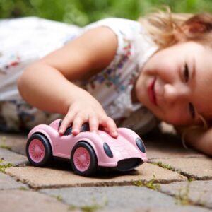 Green Toys Race Car, Pink - Pretend Play, Motor Skills, Kids Toy Vehicle. No BPA, phthalates, PVC. Dishwasher Safe, Recycled Plastic, Made in USA.