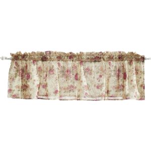 greenland home antique rose valance, 84 by 21-inch