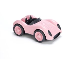 green toys race car, pink - pretend play, motor skills, kids toy vehicle. no bpa, phthalates, pvc. dishwasher safe, recycled plastic, made in usa.