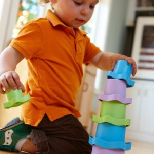 Green Toys Stacking Cups, Purple/Blue/Green