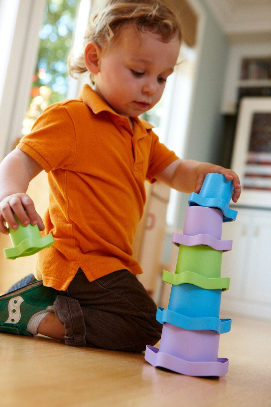 Green Toys Stacking Cups, Purple/Blue/Green