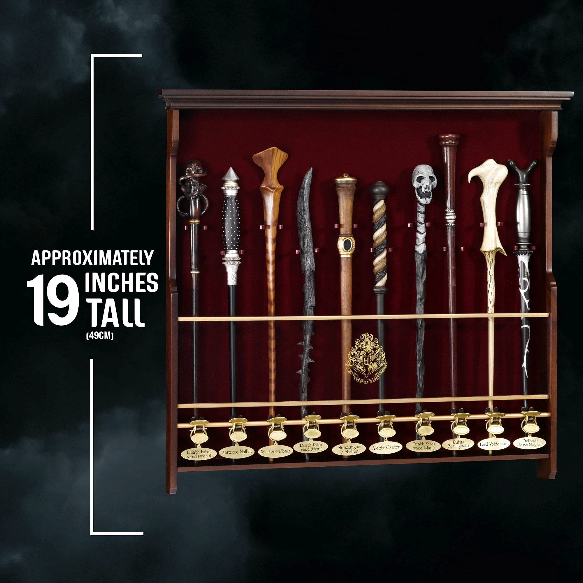 The Noble Collection Harry Potter 10 Wand Display - Wooden Display Case for 10 Wands (Not Included) - Officially Licensed Film Set Movie Props Gifts Merchandise