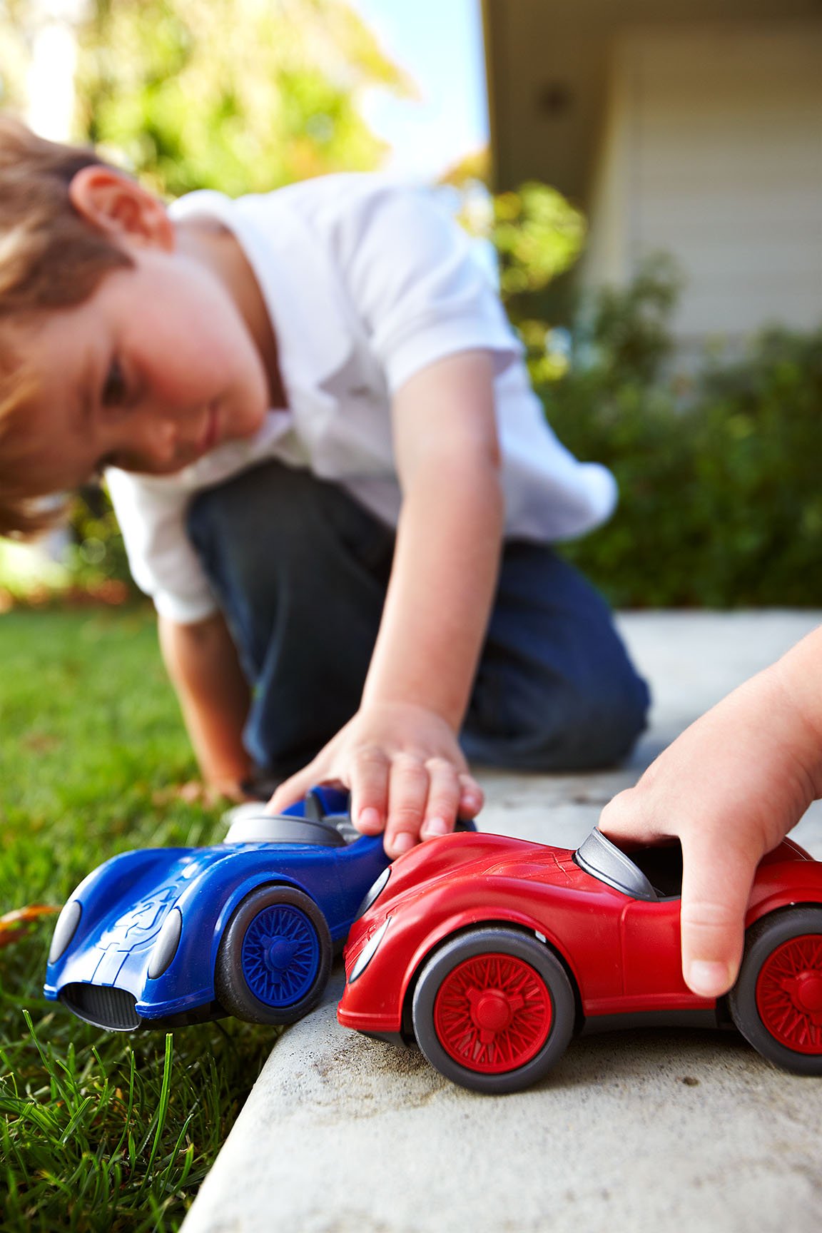 Green Toys Race Car, Pink - Pretend Play, Motor Skills, Kids Toy Vehicle. No BPA, phthalates, PVC. Dishwasher Safe, Recycled Plastic, Made in USA.