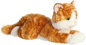 aurora® adorable flopsie™ chester™ stuffed animal - playful ease - timeless companions - orange 12 inches