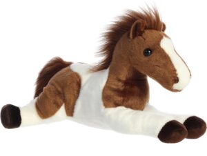 aurora® adorable flopsie™ tola™ stuffed animal - playful ease - timeless companions - brown 12 inches