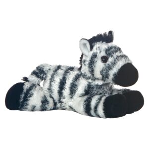 aurora® adorable mini flopsie™ zany™ stuffed animal - playful ease - timeless companions - white 8 inches