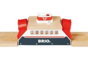 BRIO World 33569 - Ferry Ship - 3 Piece Wooden Toy Train Set for Kids | Interactive Light and Sound Features | Compatible with All BRIO Train Tracks | Ideal for Ages 3 and Up