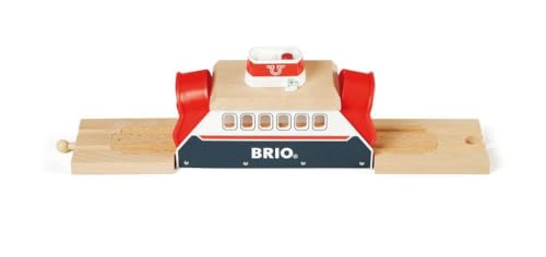 BRIO World 33569 - Ferry Ship - 3 Piece Wooden Toy Train Set for Kids | Interactive Light and Sound Features | Compatible with All BRIO Train Tracks | Ideal for Ages 3 and Up