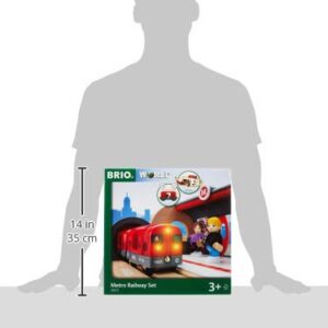 Brio - 33513 Metro Railway Set | Dynamic 20 Piece Wooden Train Set with Interactive Accessories | Perfect for Kids Ages 3 and Up | Fosters Creativity and Motor Skills