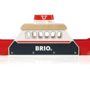 BRIO World 33569 - Ferry Ship - 3 Piece Wooden Toy Train Set for Kids | Interactive Light and Sound Features | Compatible with All BRIO Train Tracks | Ideal for Ages 3 and Up